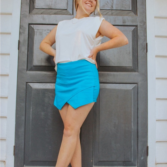 Blue Blush | Shorts | Blue Blush Turquoise Skort | Poshmark